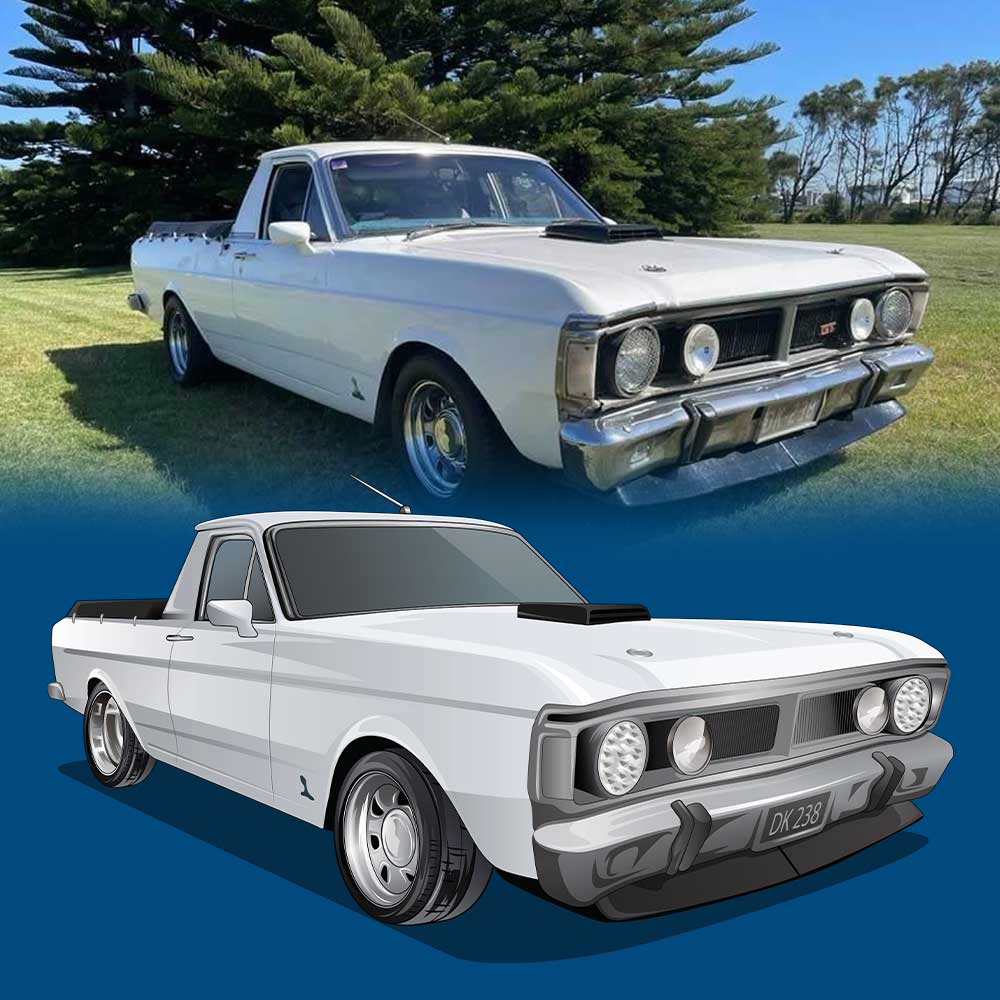 Custom Car Portrait Wall Art Print | Gift For Car Owner, Father's Day