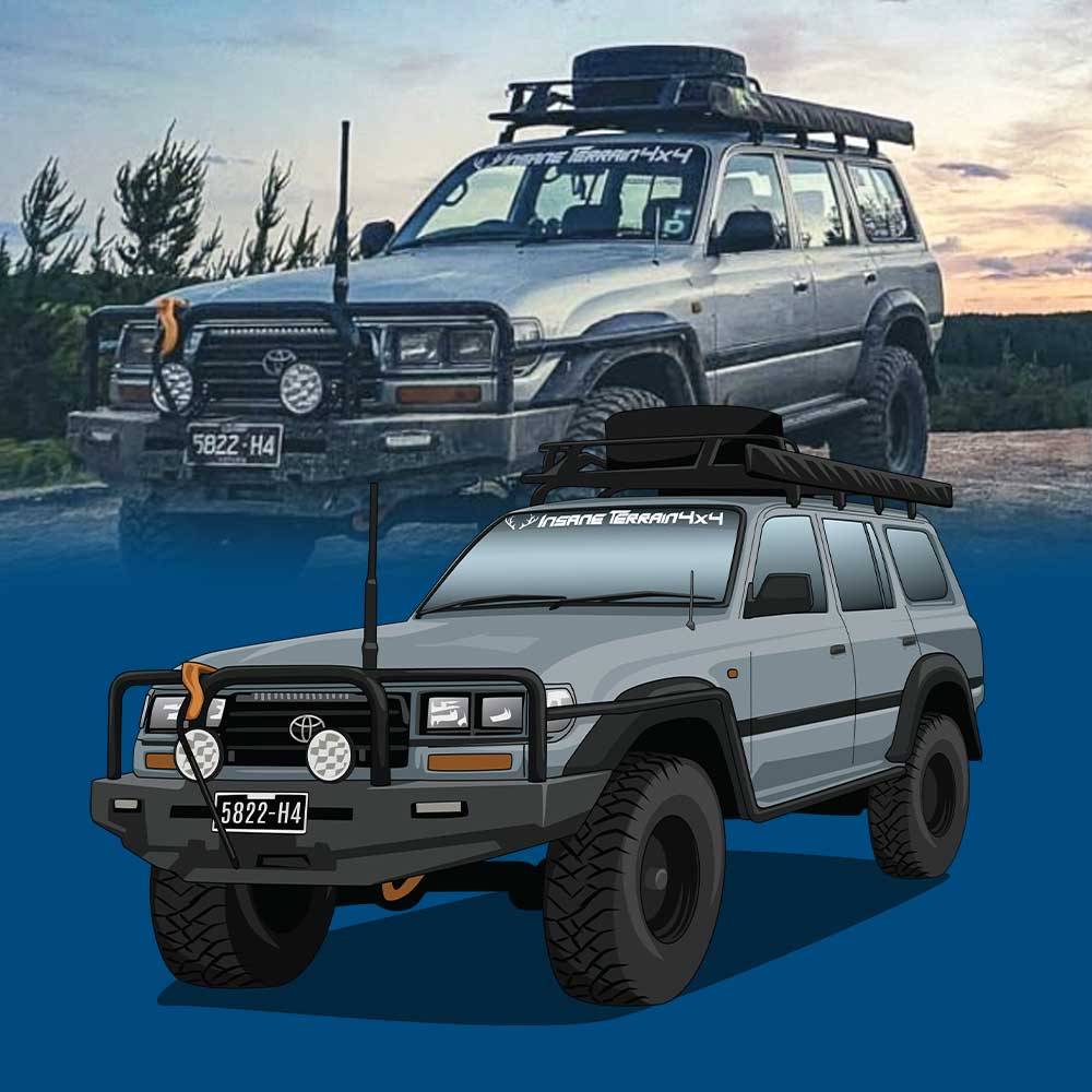 Custom Car Portrait Wall Art Print | Gift For Car Owner, Father's Day