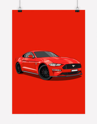 Custom Car Portrait Wall Art Print | Gift For Car Owner, Father's Day